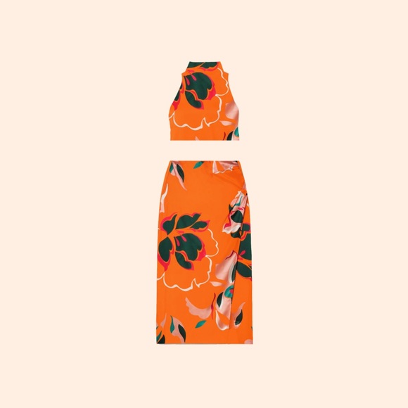 Reformation | Dresses | Reformation Eros Silk Two Piece Electra | Poshmark
